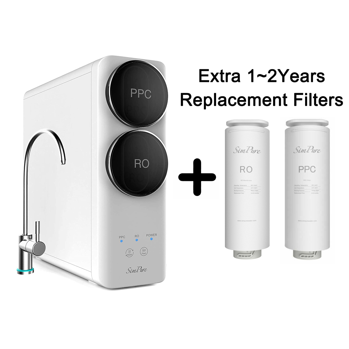 Q6 RO 400GPD Tankless Water Filter Reverse Osmosis System Extra 1~2 ...