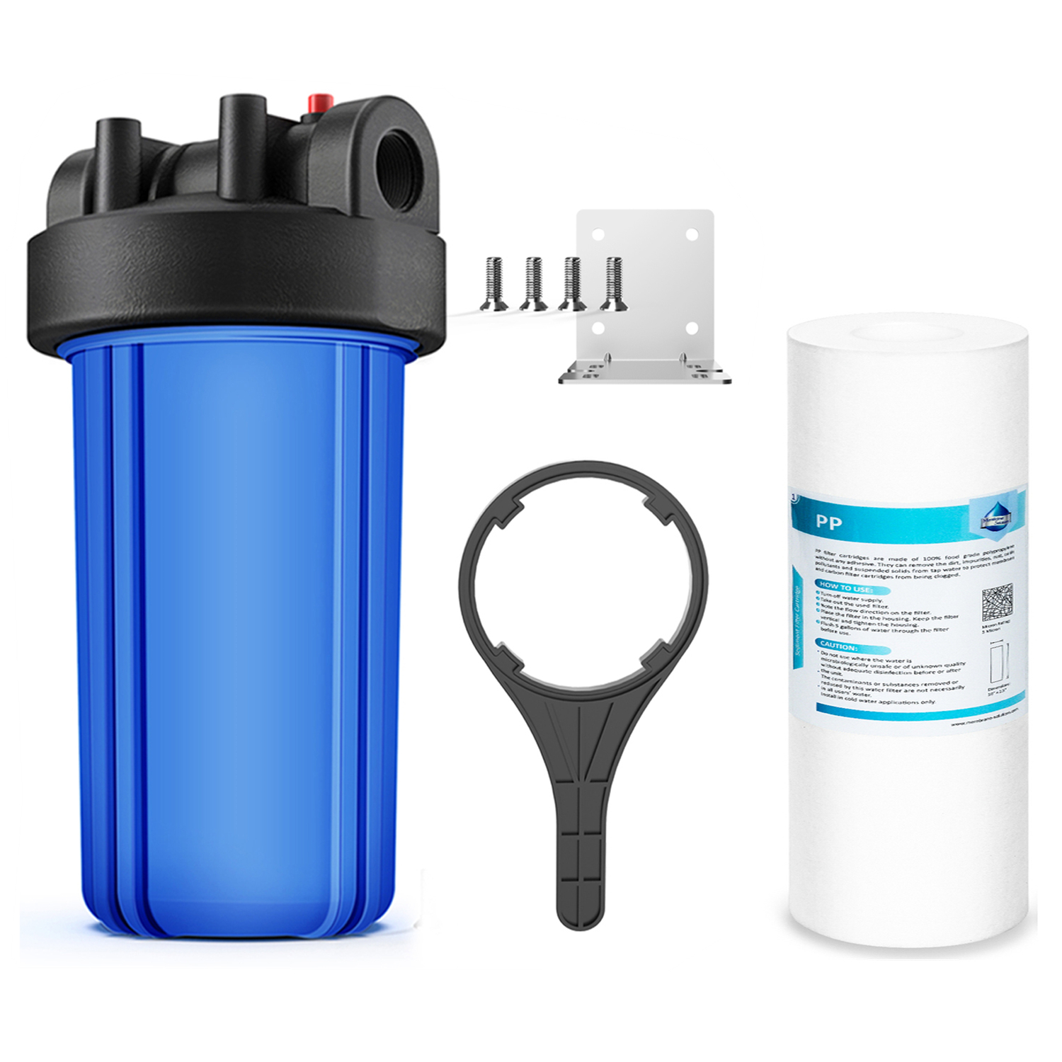 SimPure 10 inch Whole House Water Filter Housing 10" x 4.5" Sediment ...