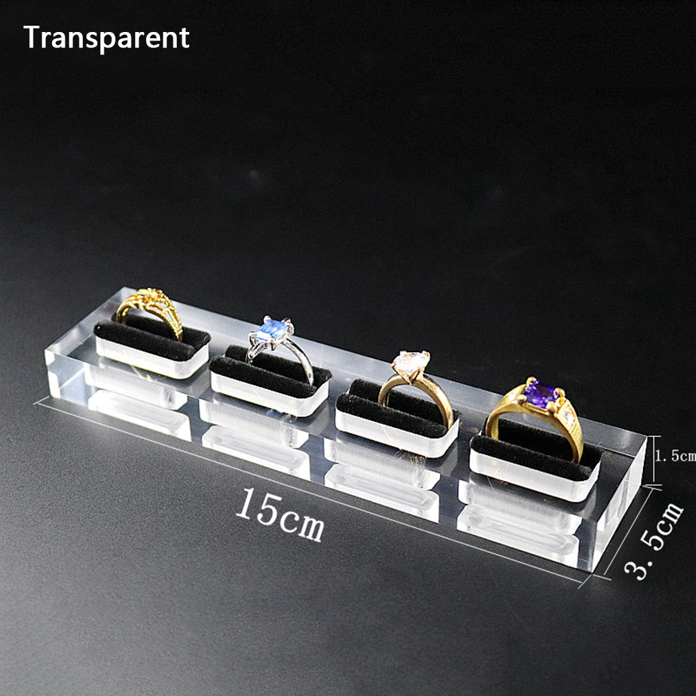 Clear Acrylic Ring Display Stand Jewelry Retail Holder Organizer Rings ...