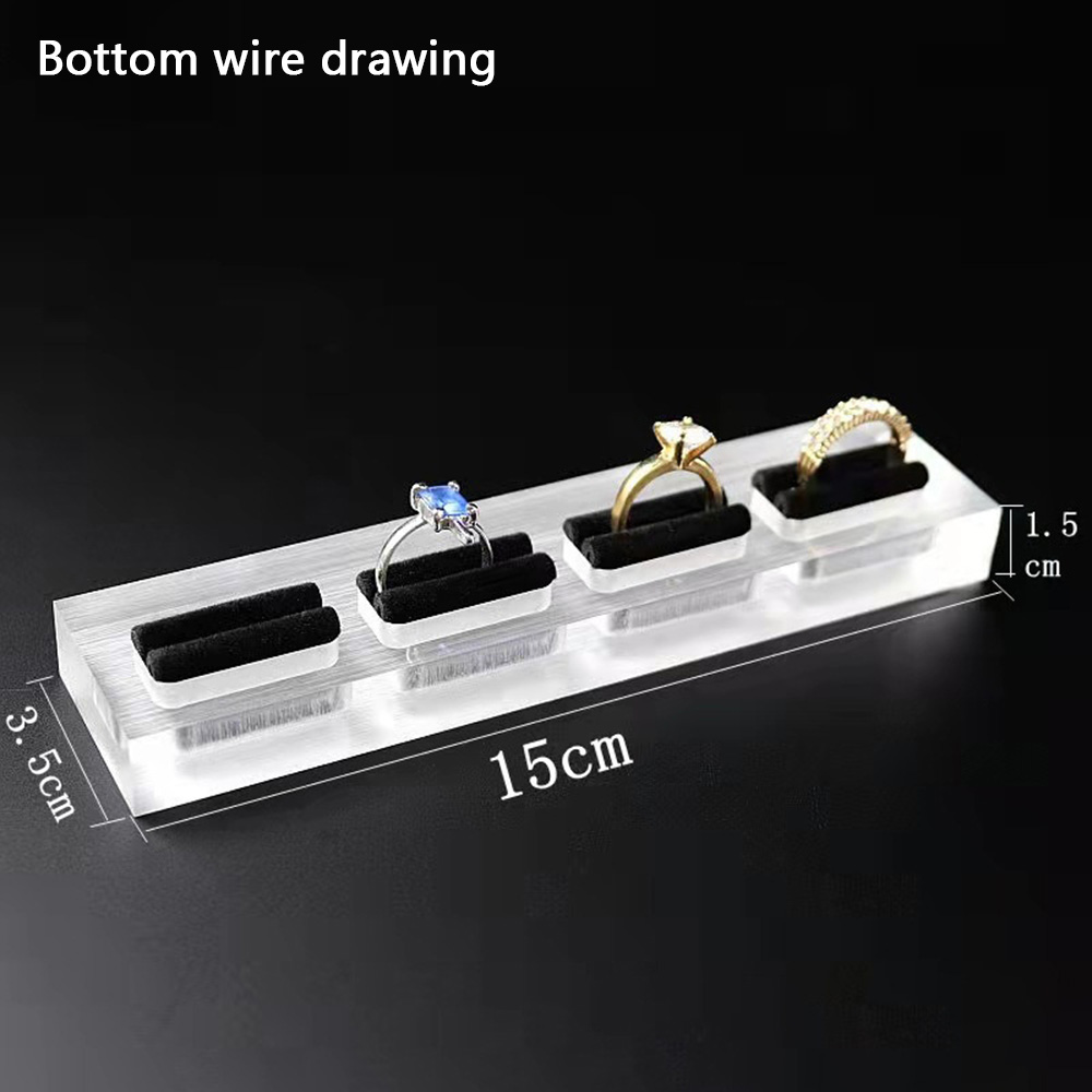 Clear Acrylic Ring Display Stand Jewelry Retail Holder Organizer Rings ...