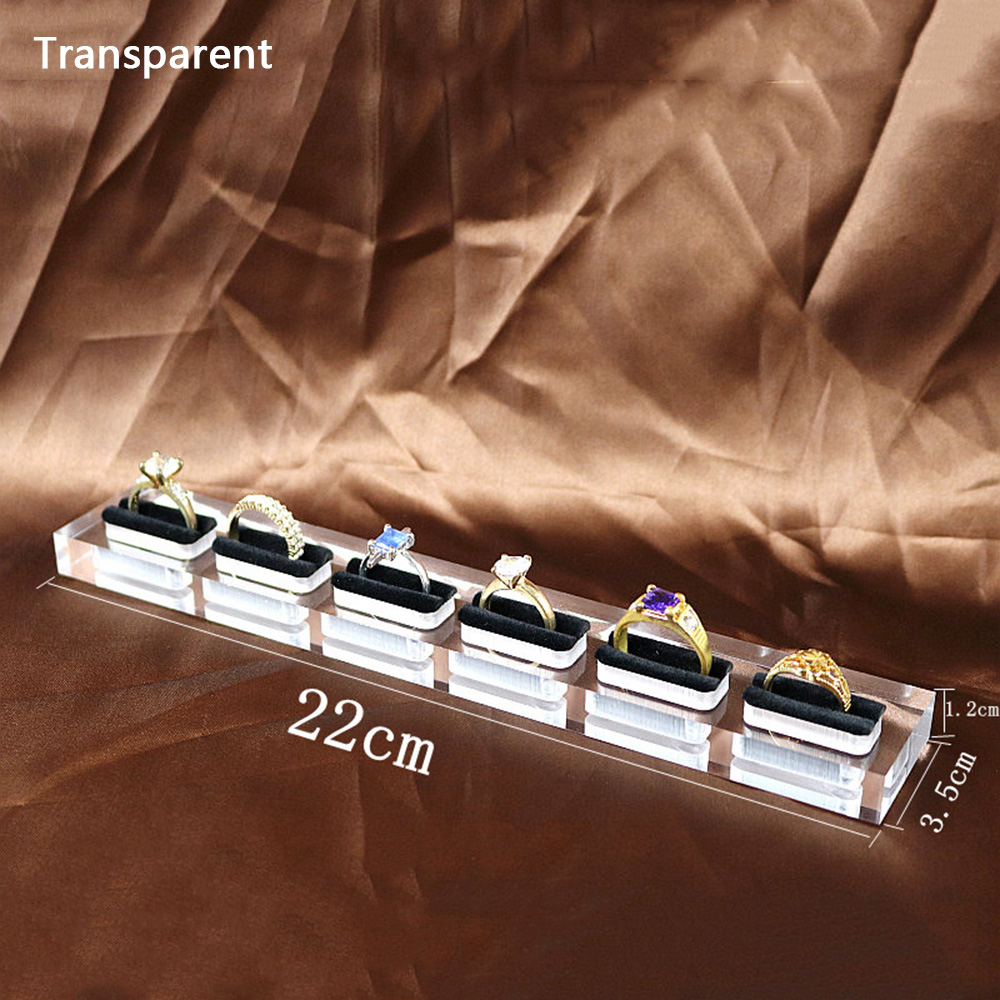 Clear Acrylic Ring Display Stand Jewelry Retail Holder Organizer Rings ...