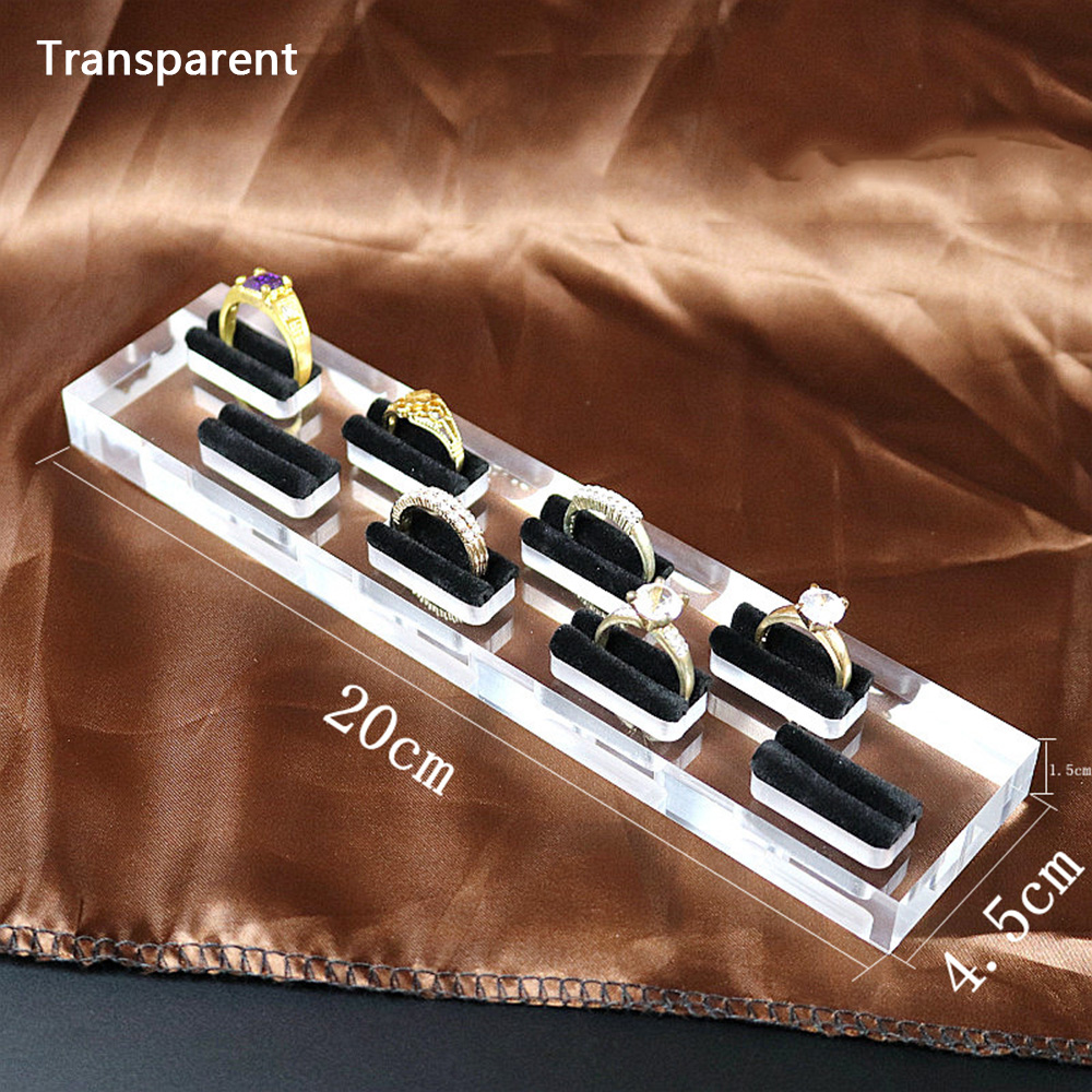 Clear Acrylic Ring Display Stand Jewelry Retail Holder Organizer Rings ...