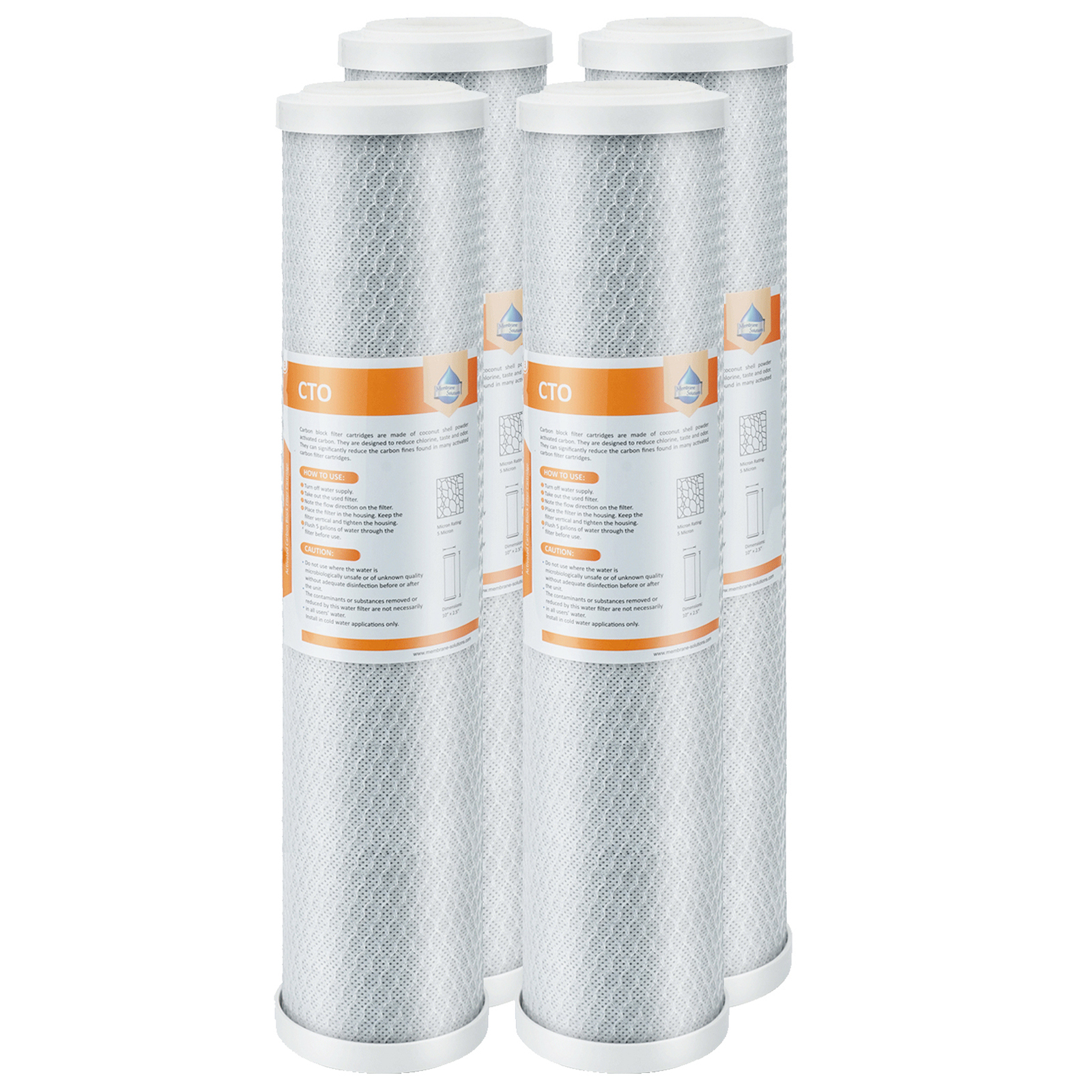 5 Micron 20"x4.5" CTO Carbon Block Water Filter Whole House for Big ...