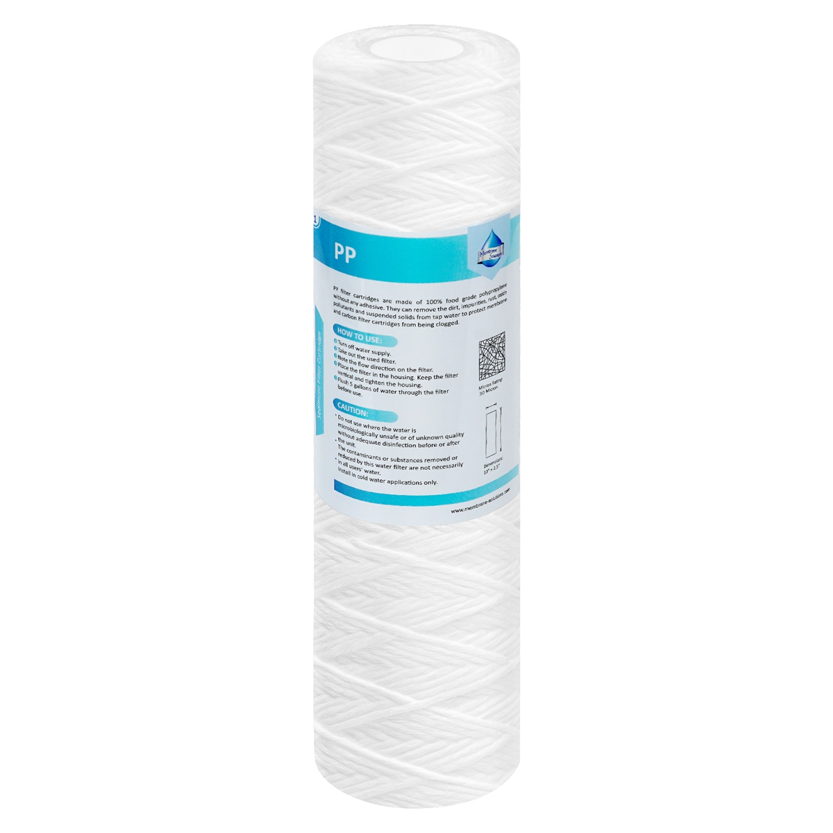 25 Pack 30 Micron 10" x2.5" String Wound PP Whole House Sediment RO Water Filter | eBay