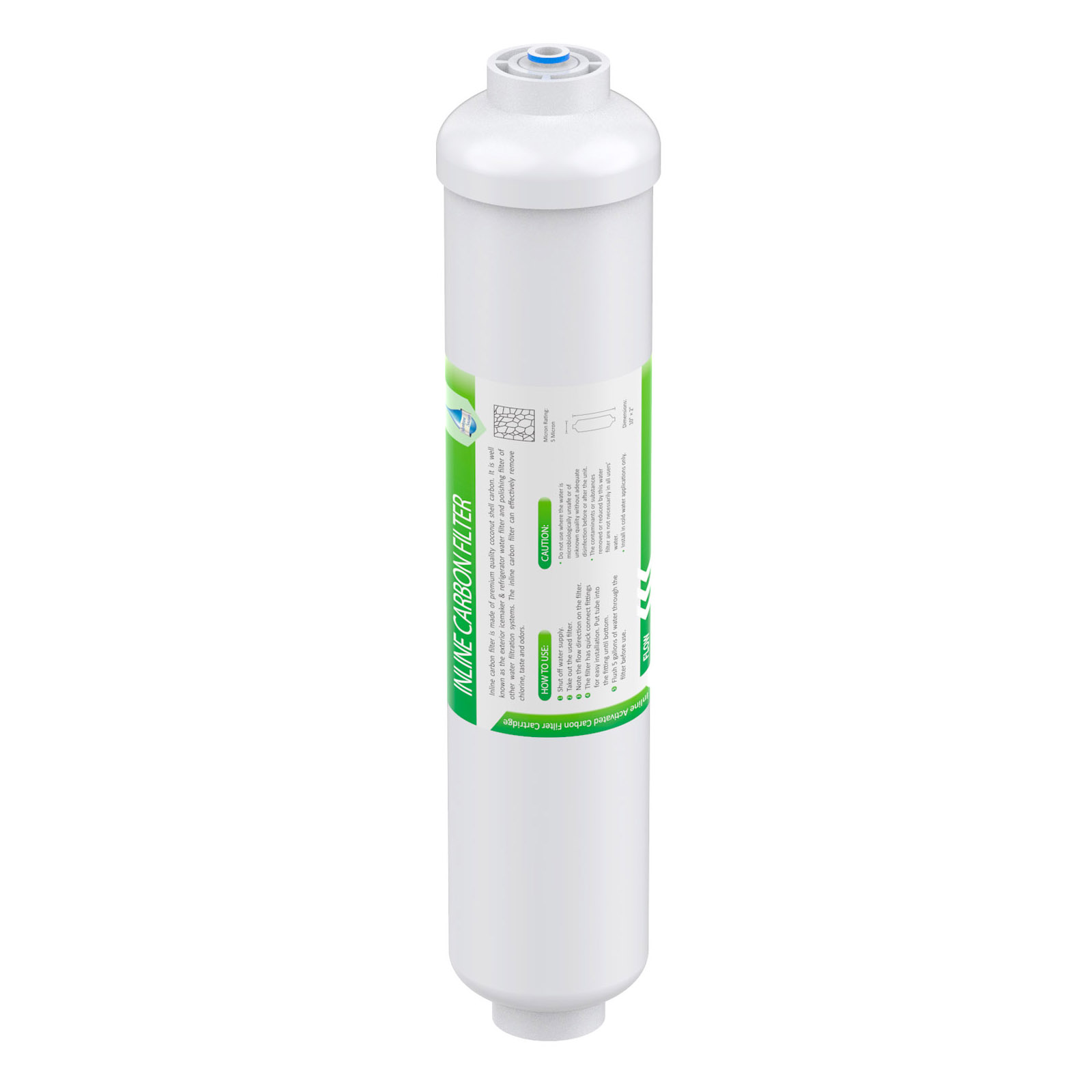 1-10 Pack 10"x2" T33 Inline Post Carbon Water Filter Purifier 1/4 ...