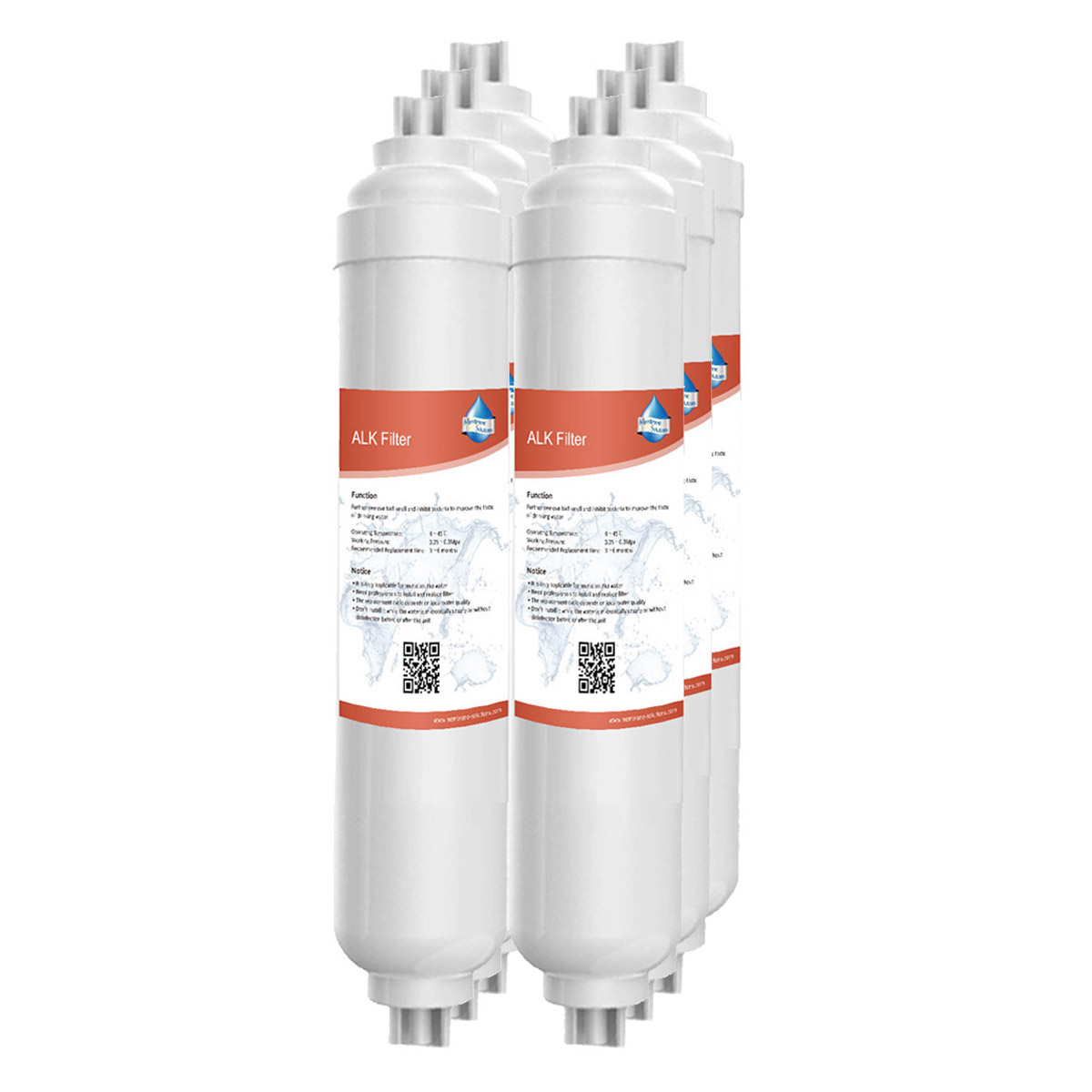 10" Alkaline Water Filter pH+ Replacement Alkaline Filter for 6-Stage ...