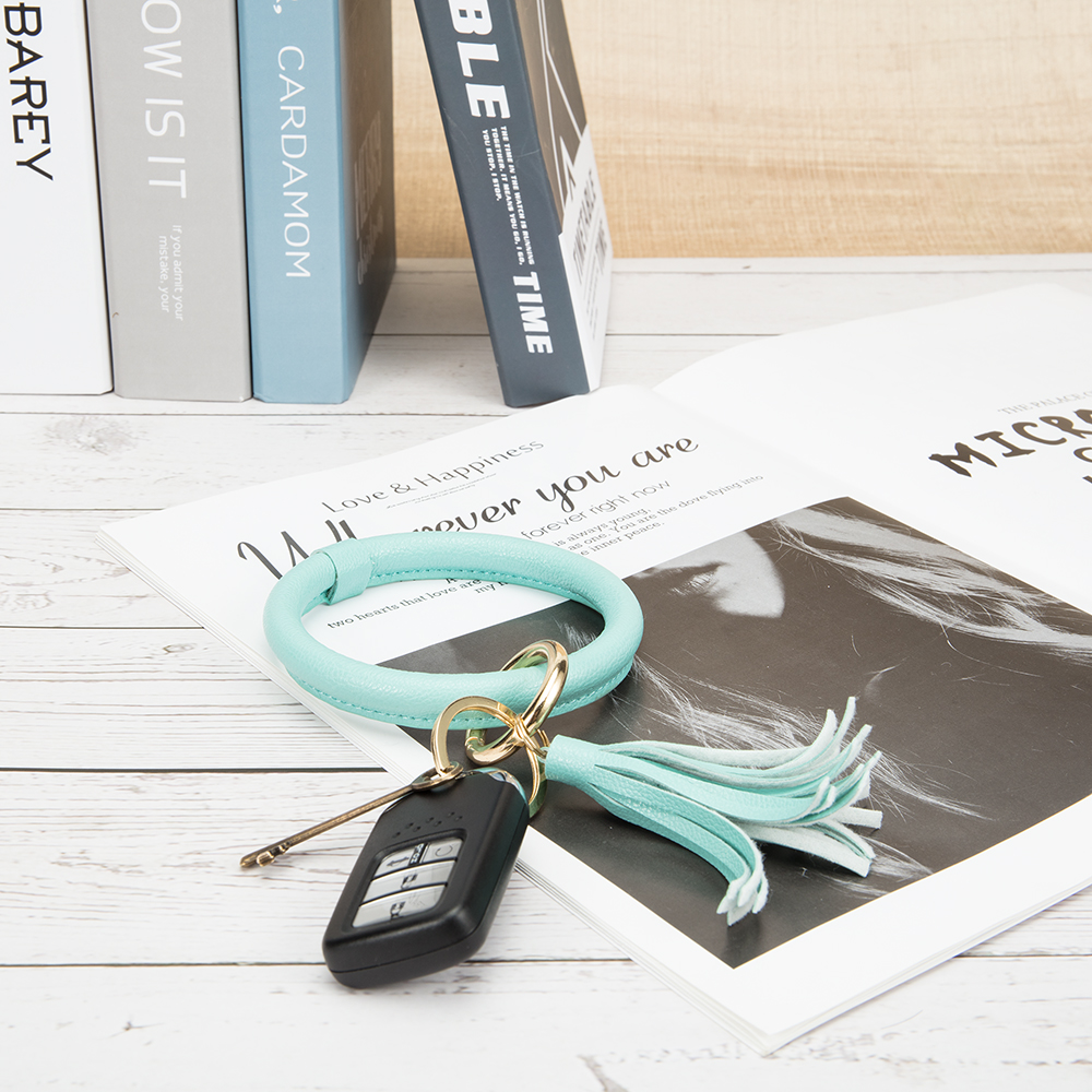 Round Key Ring Chains Oversized Bracelet Bangle Holder Tassel keychain ...