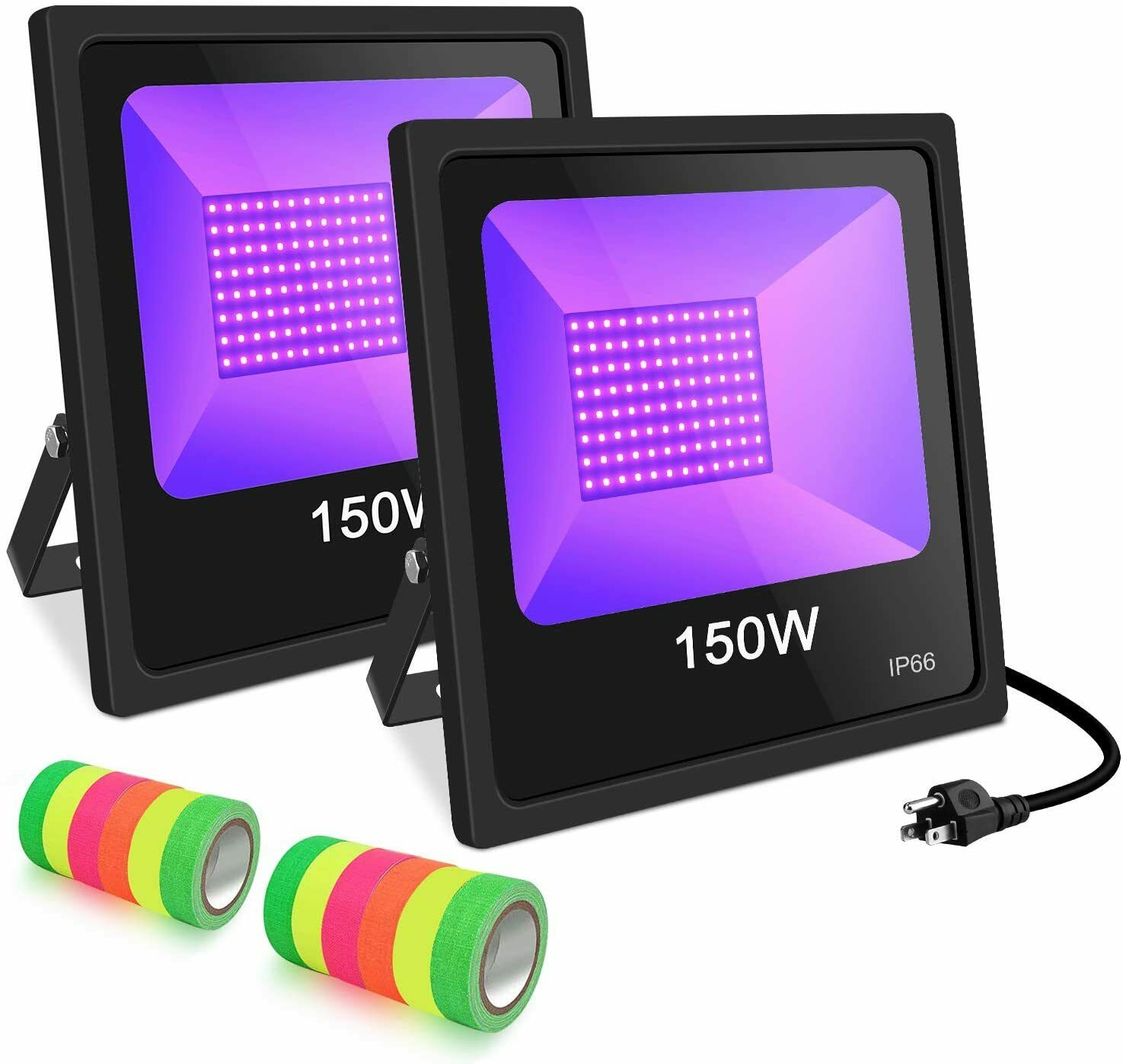 Black Light Led Blacklight Floodlight 2 Pack 150W LED , Blacklight ...