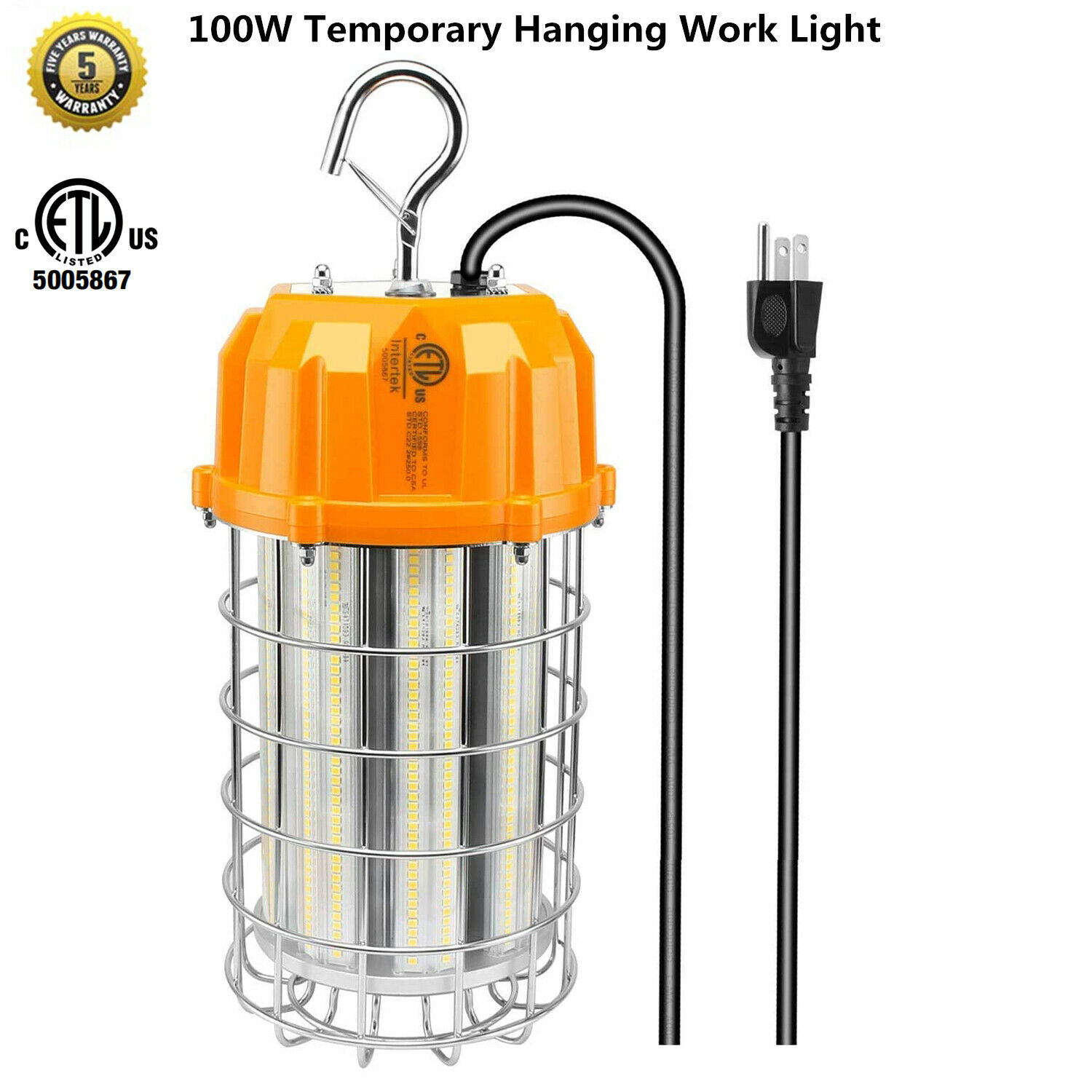 80W 100W 125W 150W High Bay LED Temporary Work Light Garage Jobsite ...
