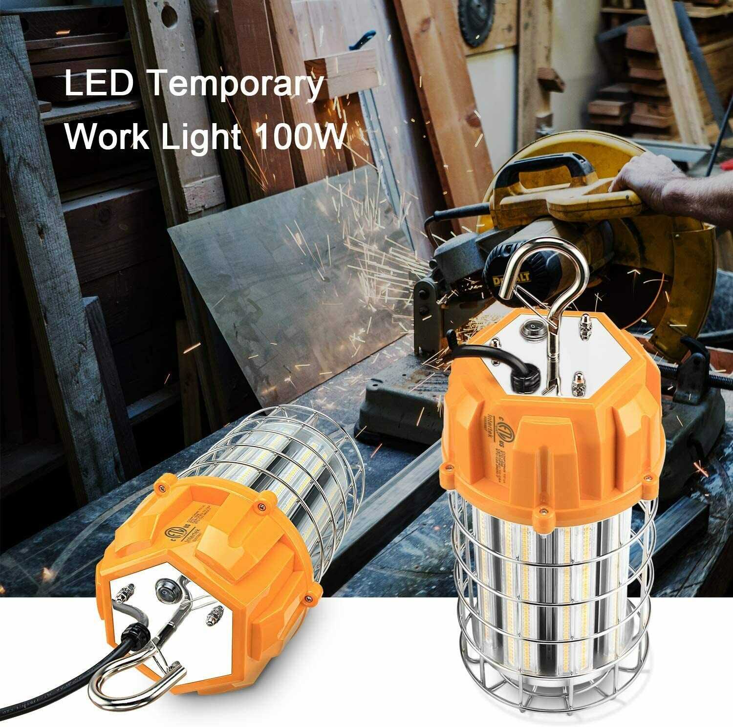 80W 100W 125W 150W High Bay LED Temporary Work Light Garage Jobsite ...