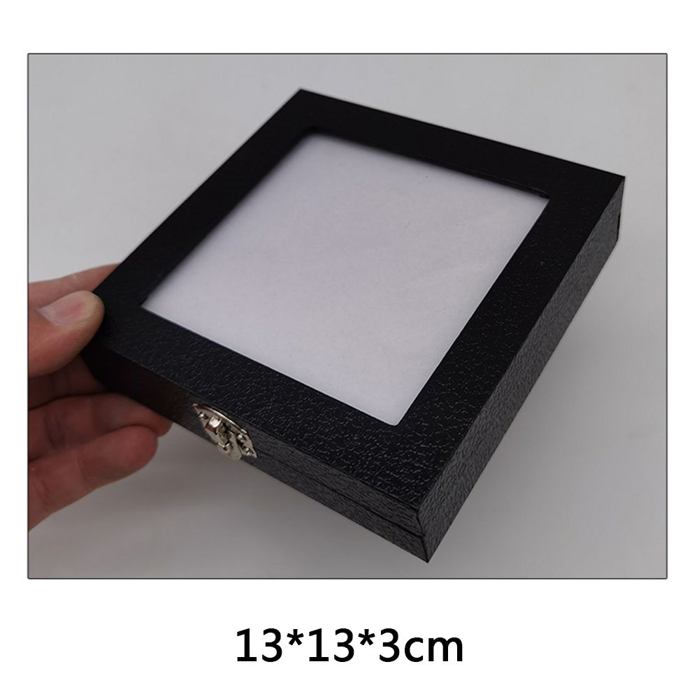 Loose Diamond Leather Storage Gem Glass Lid Gemstone Gems Display ...