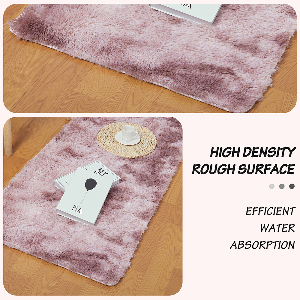 Shaggy Fluffy Rugs Anti-Skid Area Rug Dining Room Carpet Home Bedroom ...