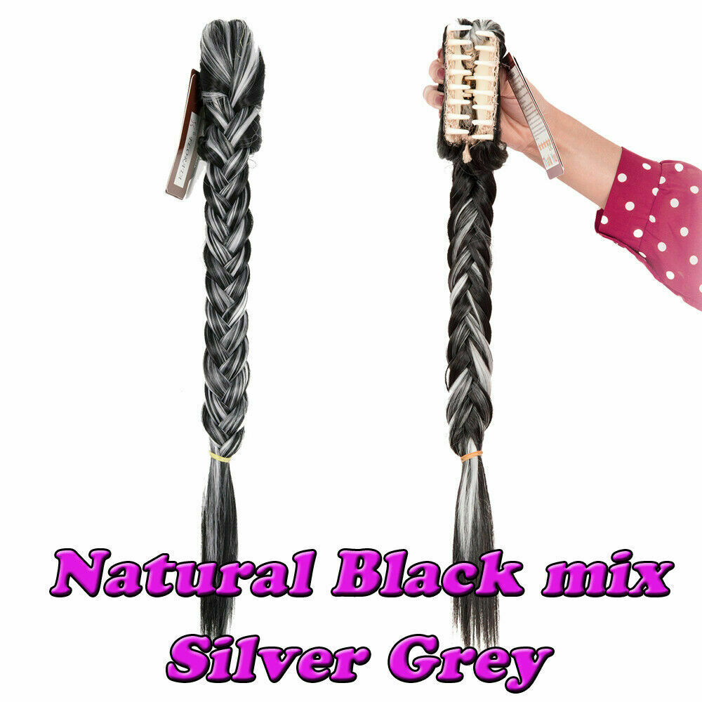 Long Braid Plait Clip In Drawstring Braided Ponytail Hair Piece ...