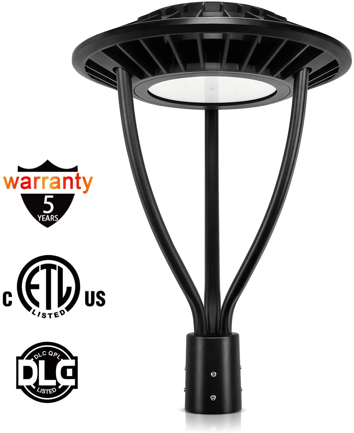 400W MH Parking Lot Street 100W LED Post top Light Fixture 5000K 120 ...