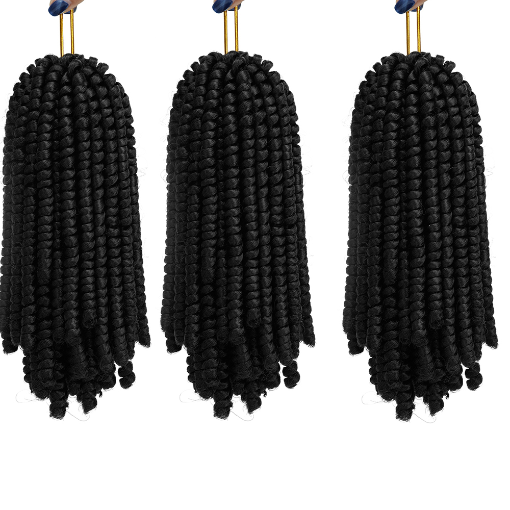 8'' Spring Twist Crochet Hair Women Hair African Pigtail Spring Braid ...