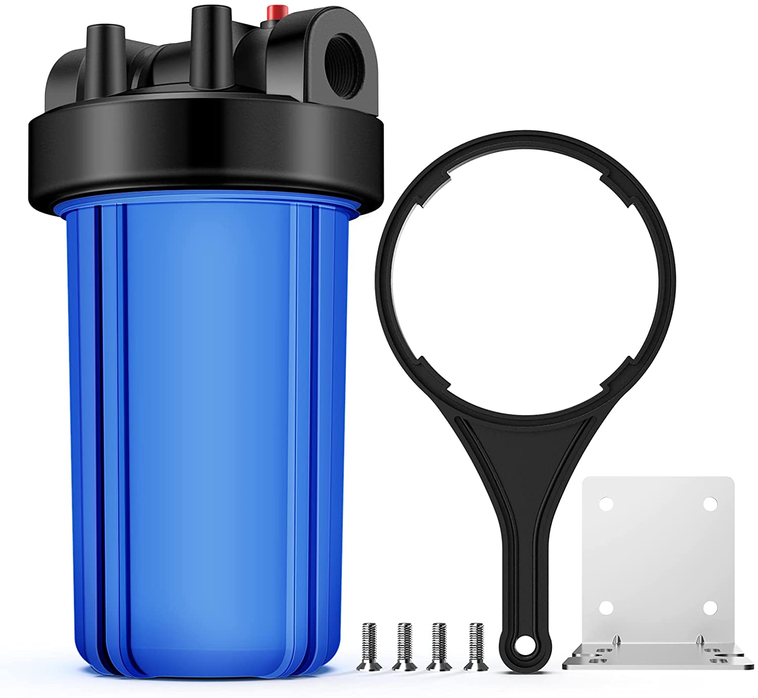 10 Inch Big Blue 10" x 4.5" Whole House Water Filter Housing Filtration ...