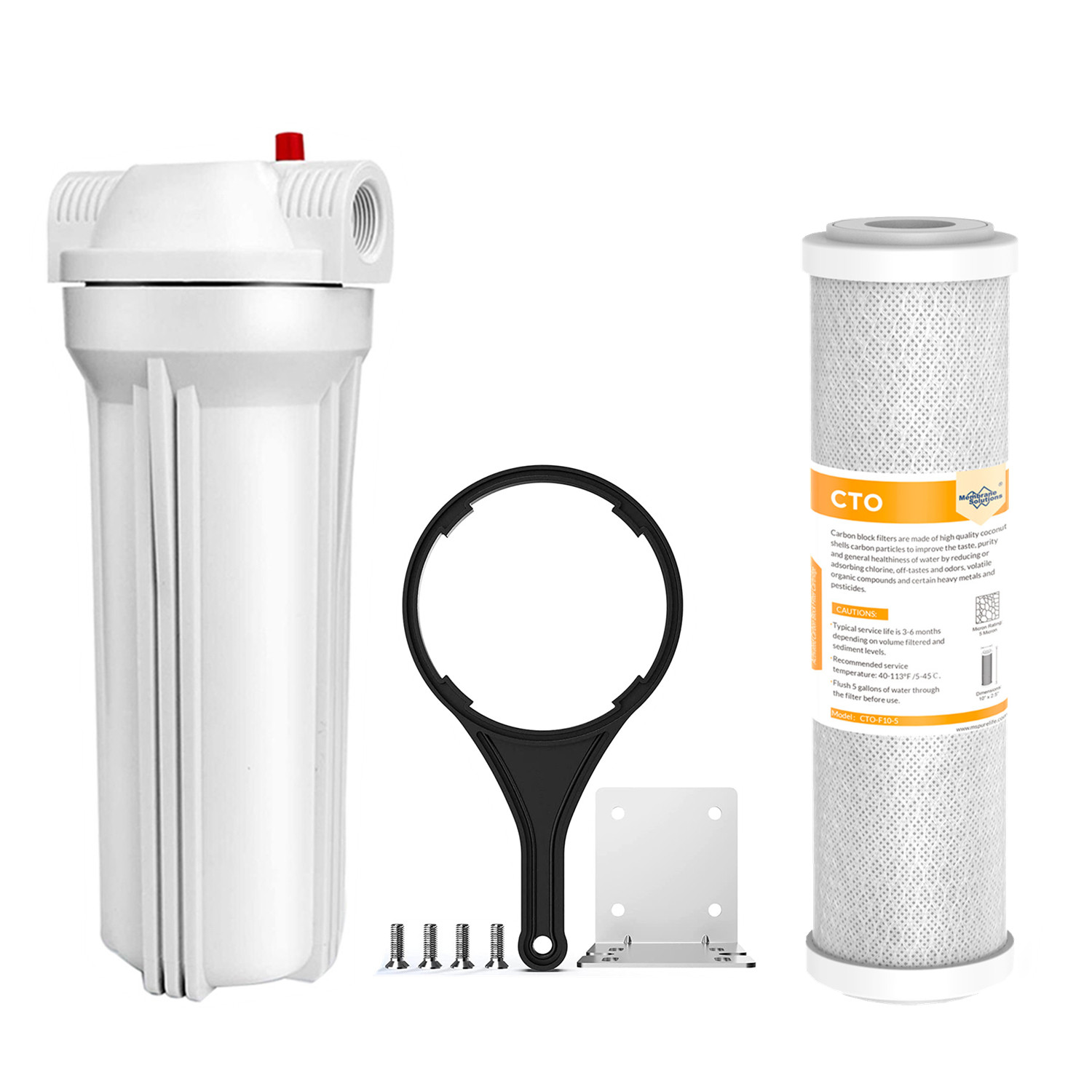 10 Inch Whole House Water Filter Housing System 10" x2.5" Sediment ...